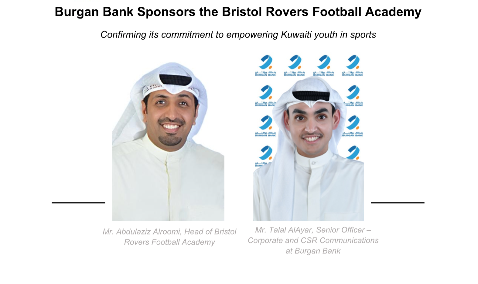 Burgan Bank Sponsors the Bristol Rovers Football Academy | Al Bawaba